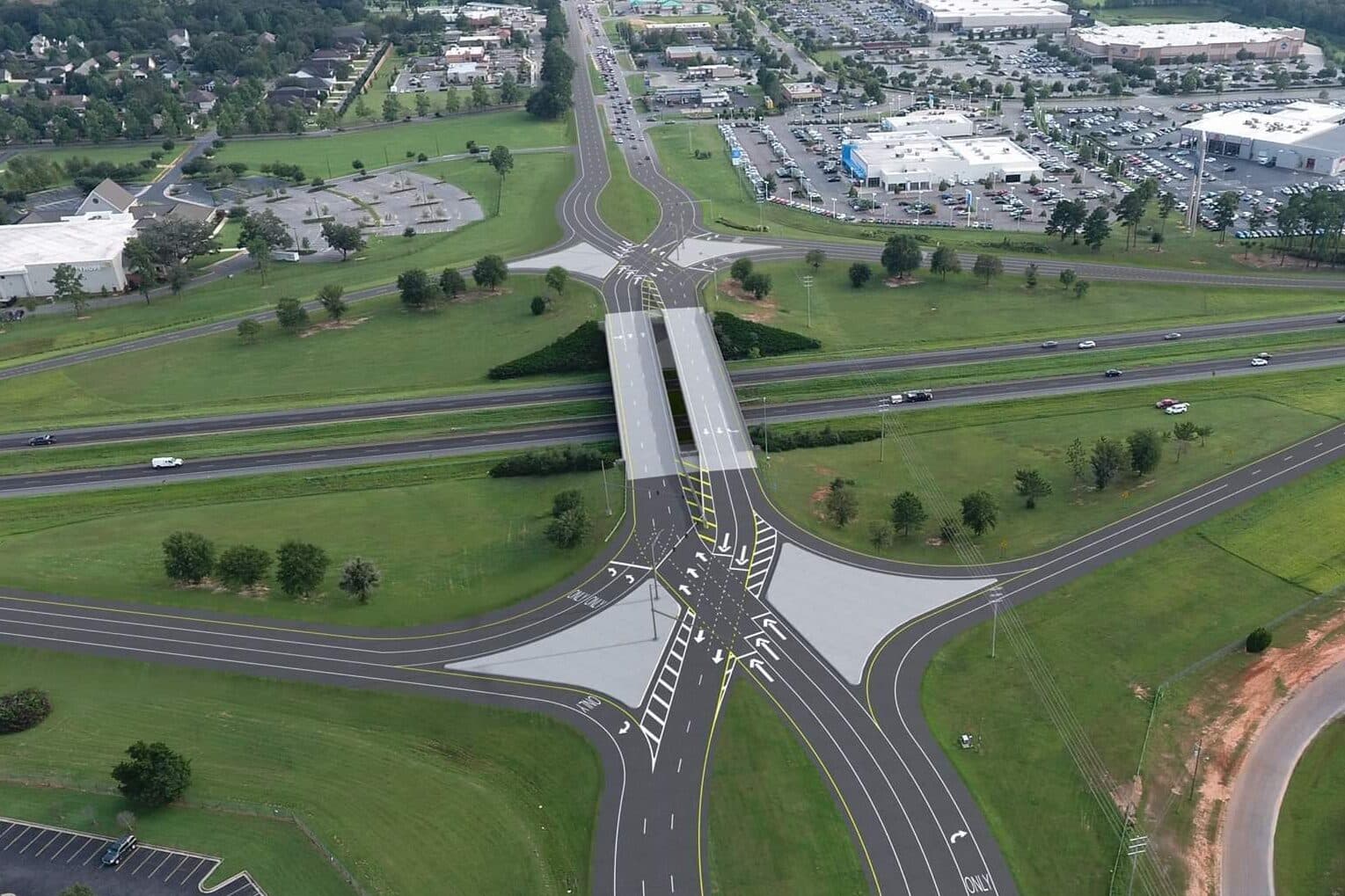 Daphne's Interstate 10-Alabama Highway 181 'Diverging Diamond ... Daphne's Interstate 10-Alabama Highway 181 'Diverging Diamond ...
